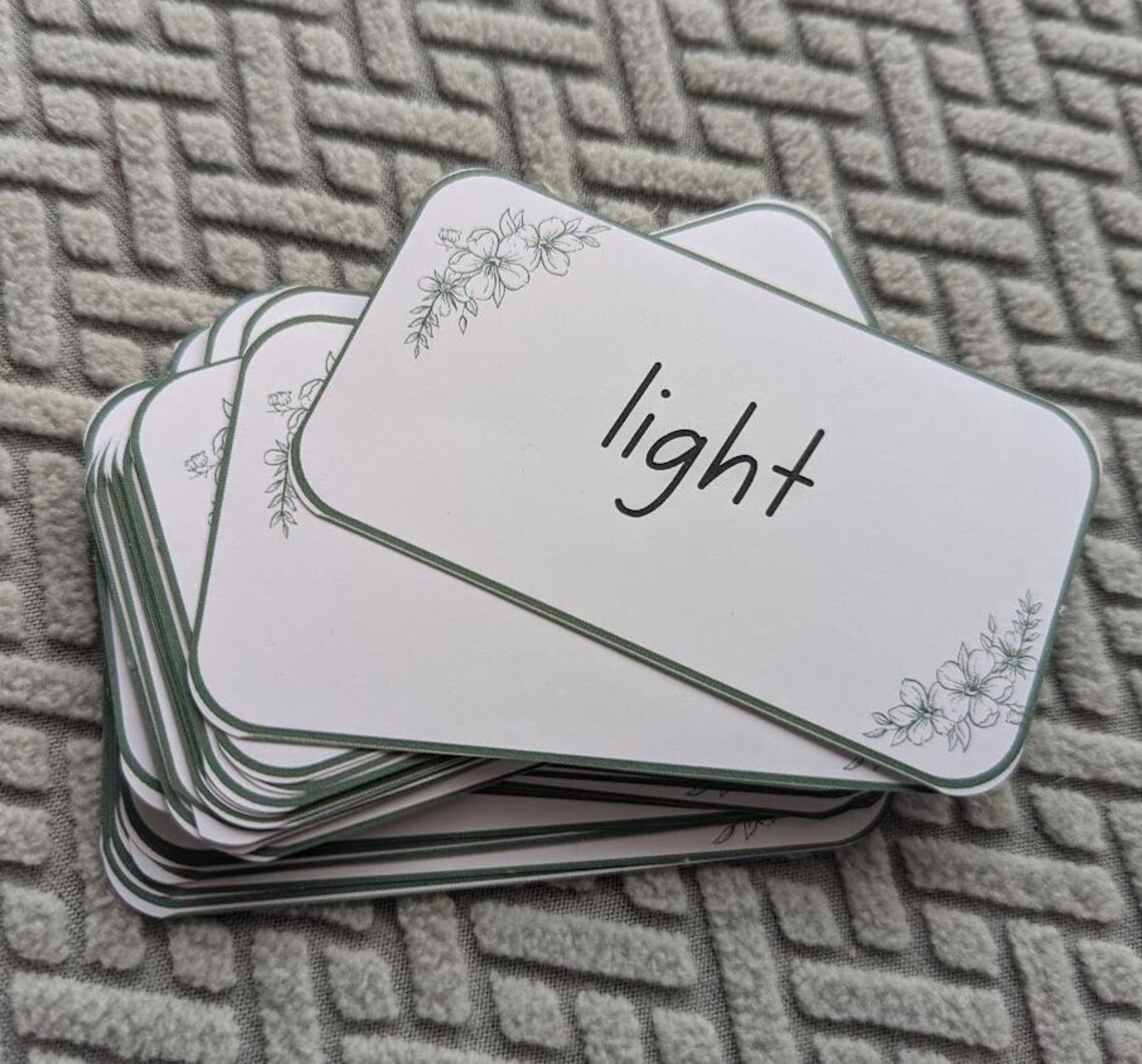 Dolch Sight Words Printable Flashcards 10 to an A4 Page With Nature ...