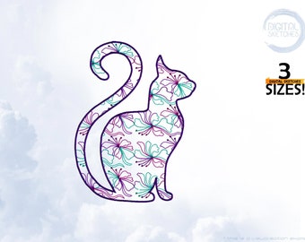 Cats Machine Embroidery Design , Cats Machine Embroidery Designs, Cat ...