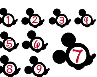 Mickey mouse numbers | Etsy