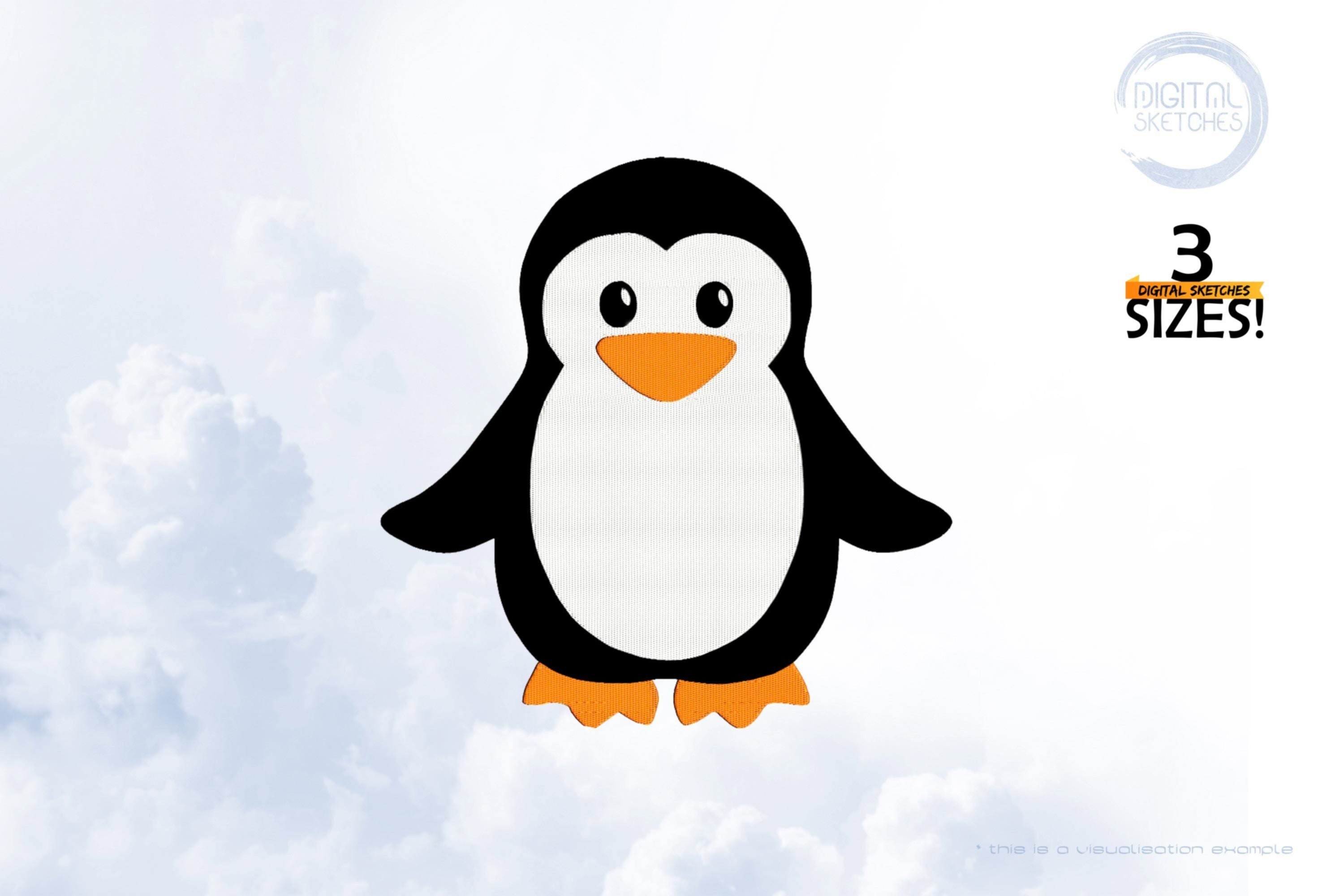 Penguin Embroidery Design Baby Animals Embroidery Pattern - Etsy