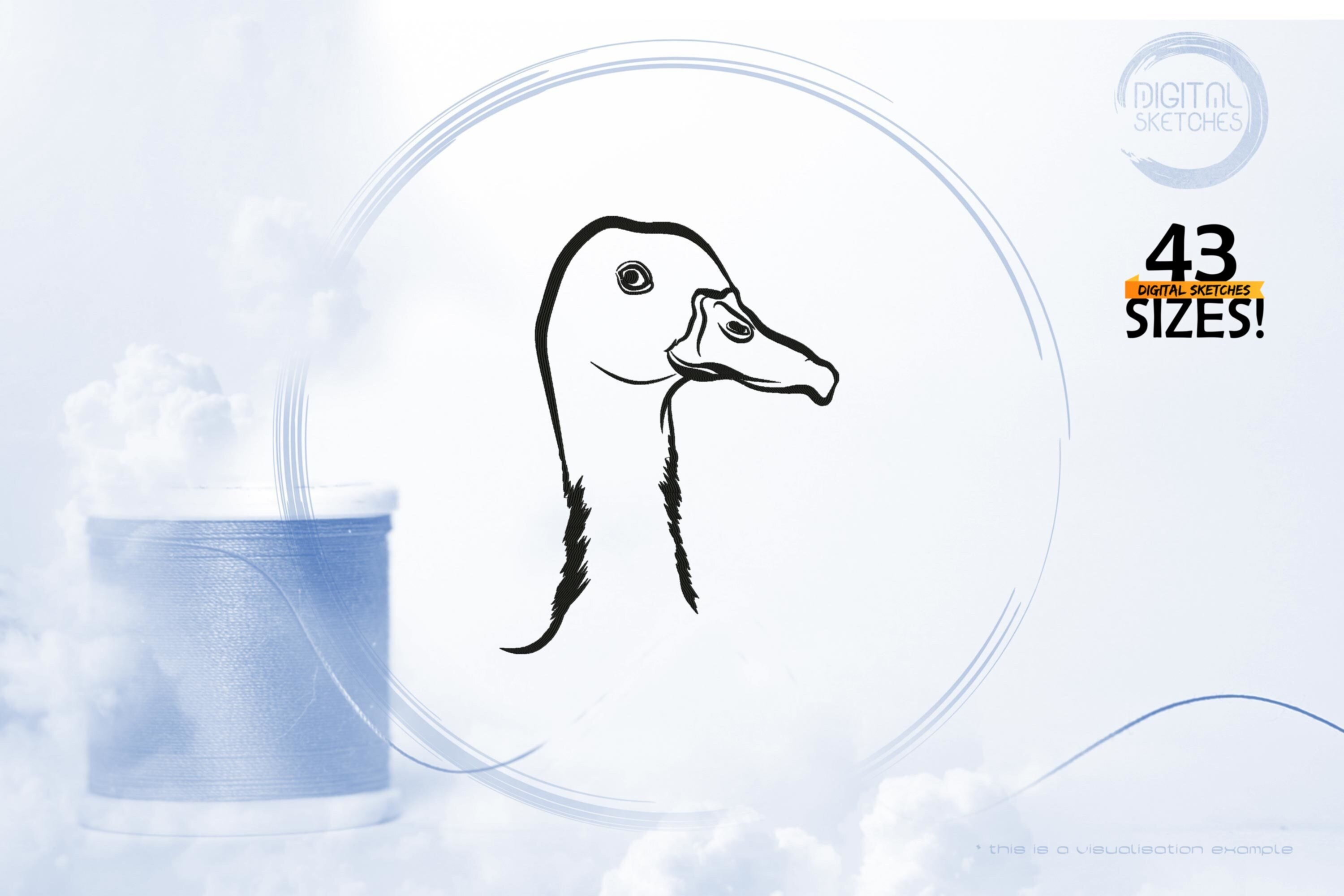 Duck Embroidery Design Fresh Water Bird Embroidery File - Etsy