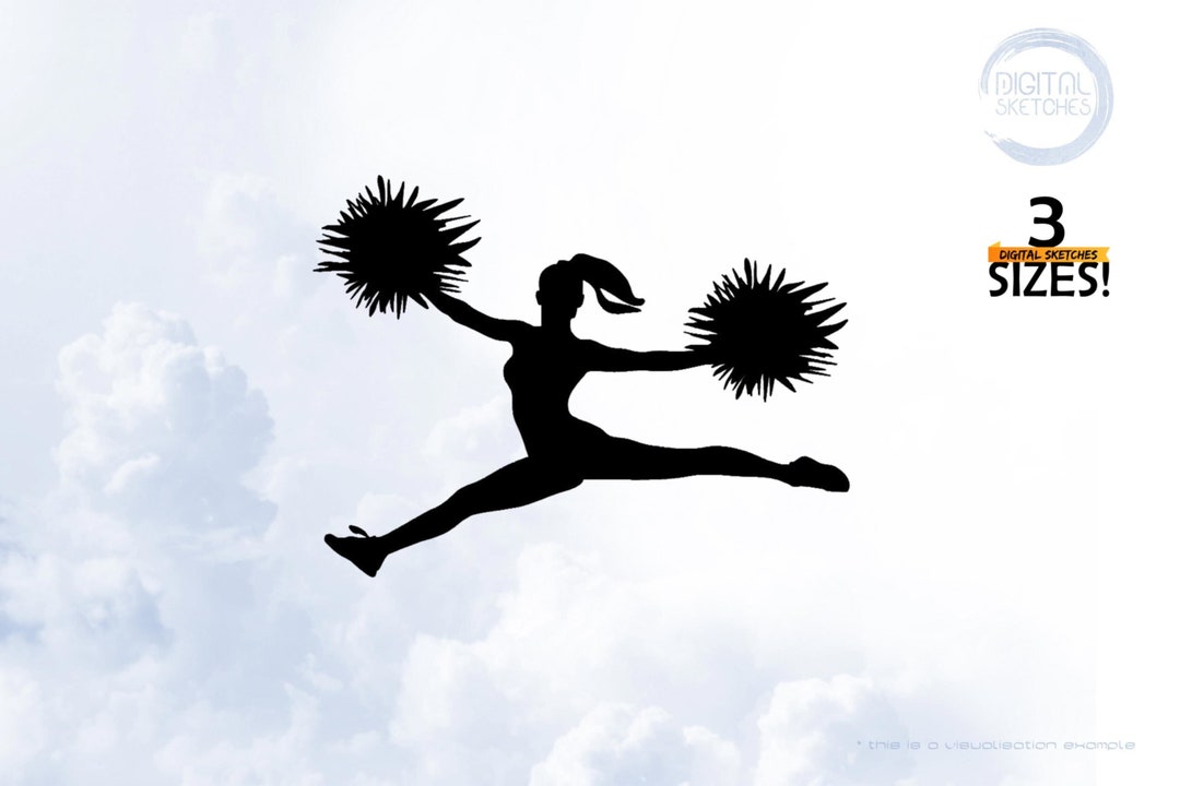 Cheerleading Embroidery Design, Cheer Embroidery, Cheerleader Dance ...