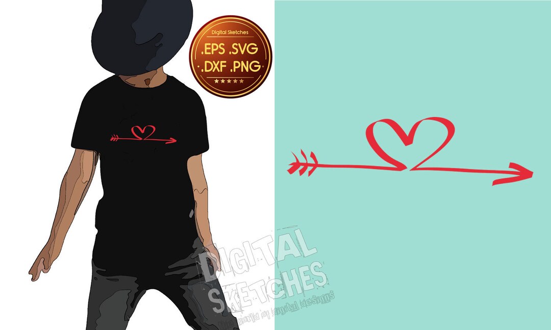 Arrow Clipart, Love Svg, Heart Cut File, Hearts Svg, Love Clipart, Wall ...