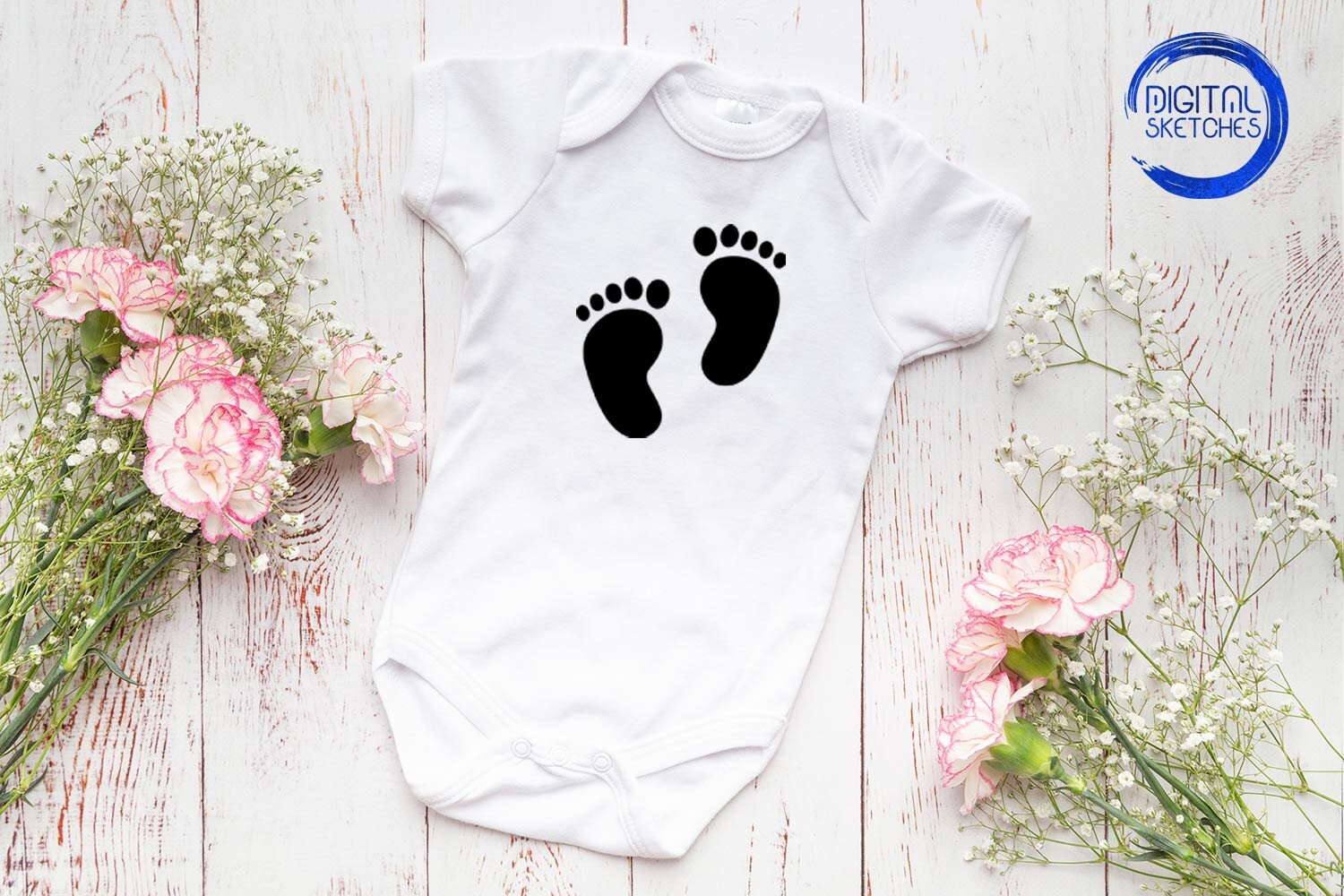 Baby Feet Cut File Vector Graphics SVG Files For Cricut Baby Clipart ...