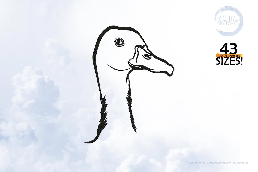 Duck Embroidery Design Fresh Water Bird Embroidery File - Etsy