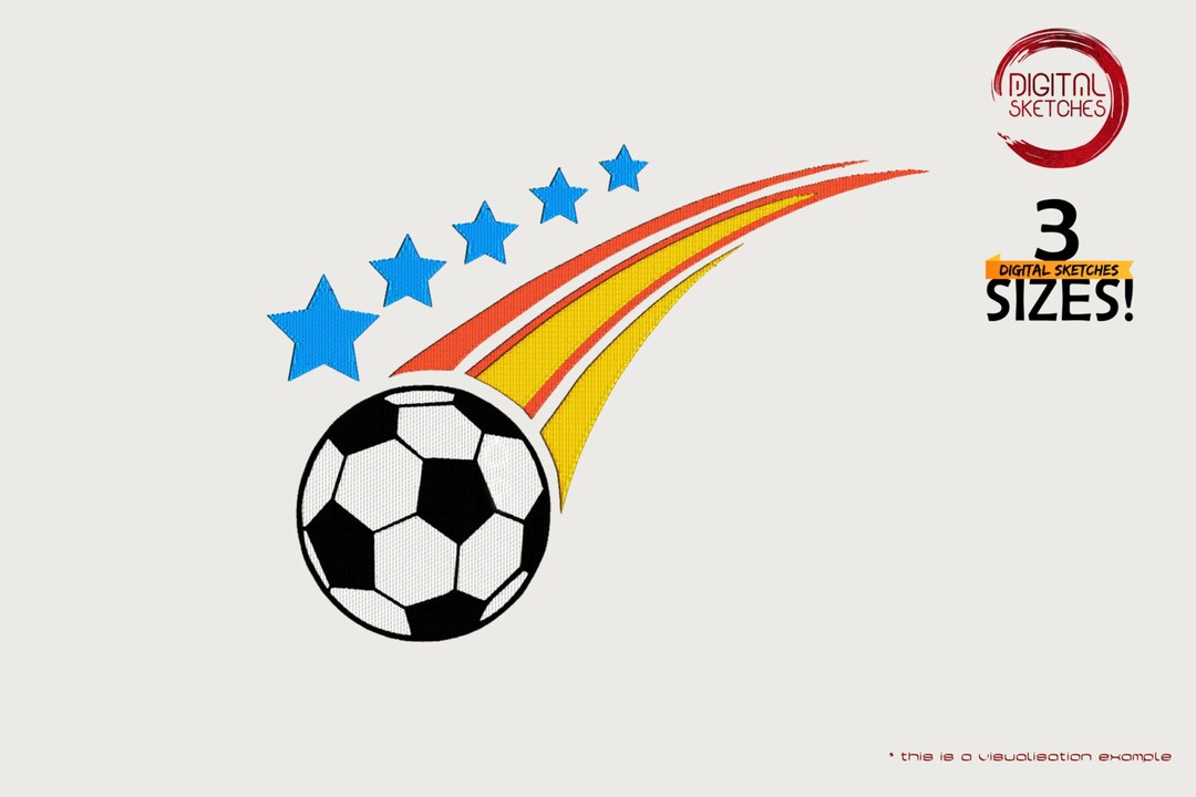 Soccer Embroidery Design, Soccer Ball Embroidery, Soccer Player ...