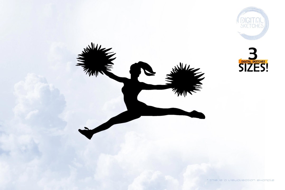 Cheerleading Embroidery Design, Cheer Embroidery, Cheerleader Dance ...