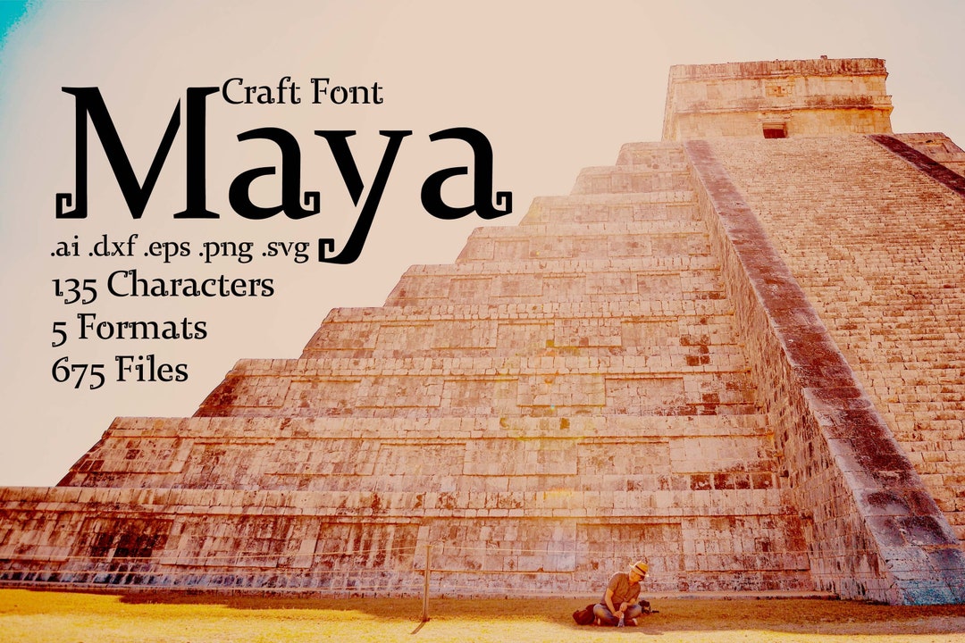Maya Circular Craft Font, Decorative Craft Font, Fancy Svg Font, Cricut ...