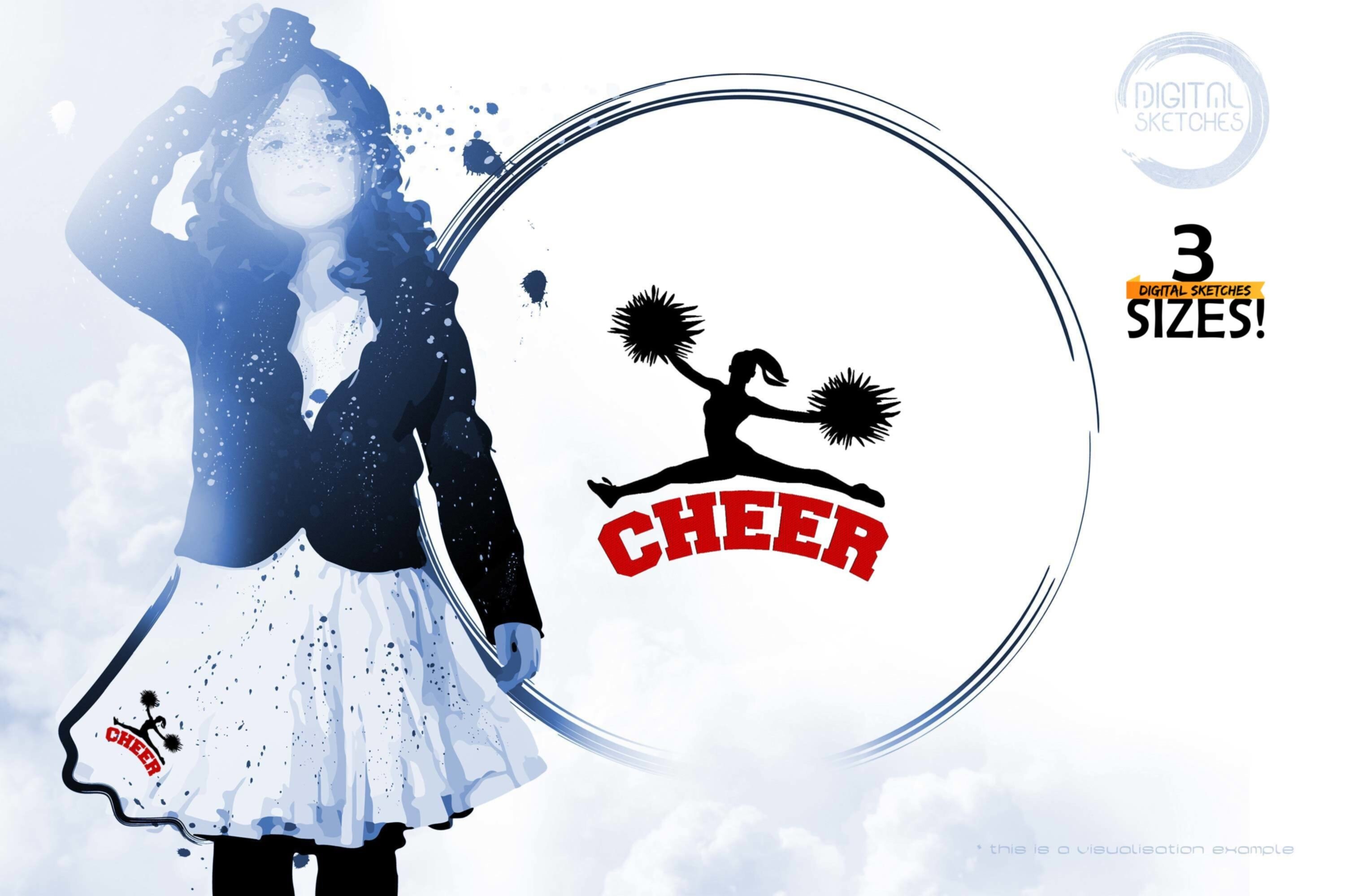 Cheer Embroidery Design Cheerleader Embroidery Patters - Etsy