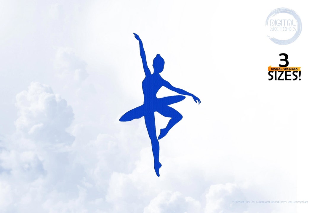 Ballet Dancer Embroidery Design, Ballerina Embroidery Art, Beautiful ...