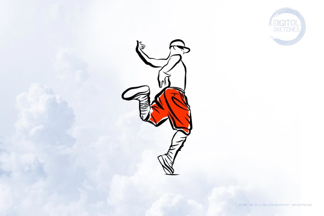 Dancer SVG File, Modern Dance Svg Digital Sketch Design, Hand-drawn ...