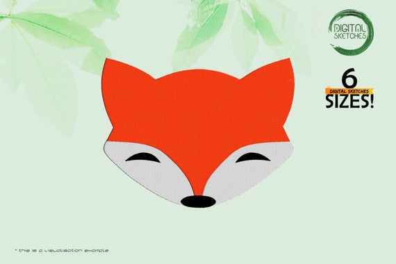 Fox Head Machine Embroidery Design Wild Animals Designs for - Etsy