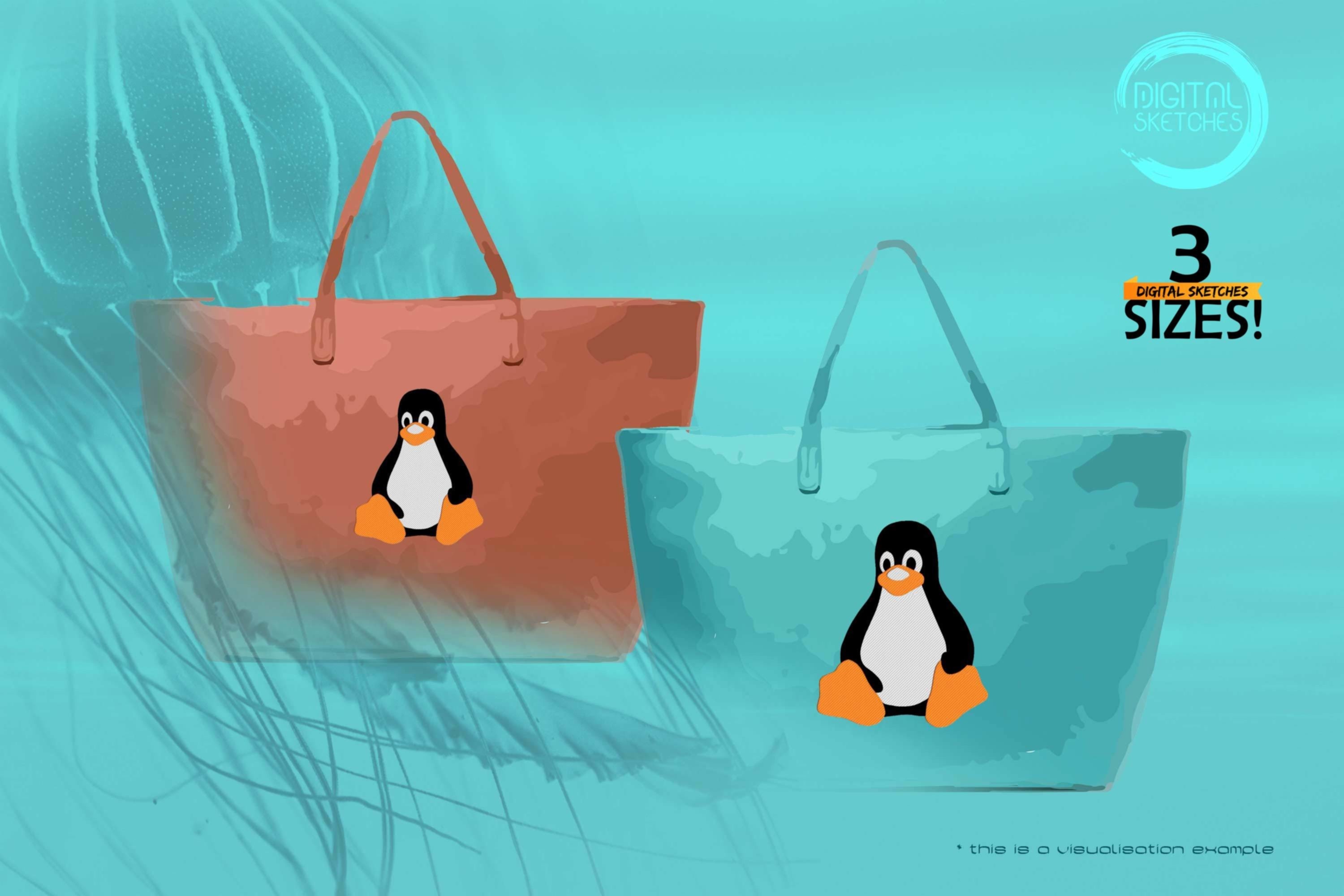 Penguin Tux Linux Machine Embroidery Design | Etsy