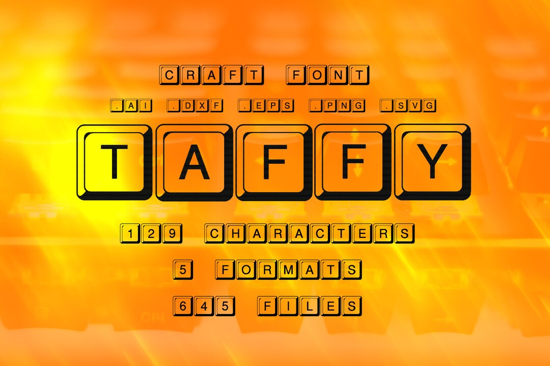Taffy Crafter Font, Computer Keyboard Buttons Characters SVG Font, Svg ...