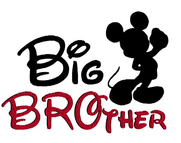 Mickey Style Big Brother Machine Embroidery Mouse Design - Etsy