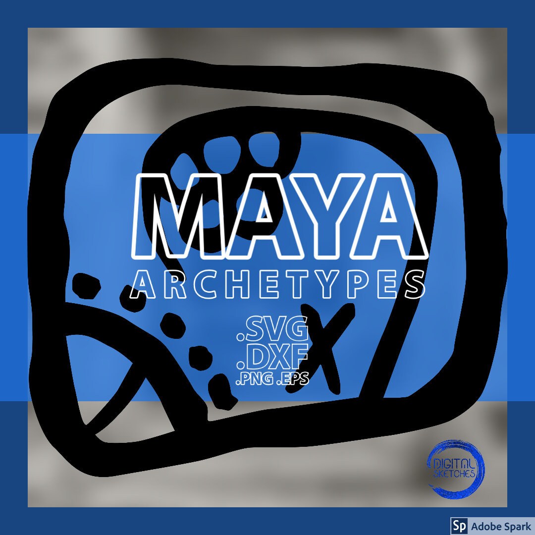 Maya Symbol CAUAC Storm Svg, Mayan Tzolkin Calender, Maya Glyphs SVG ...