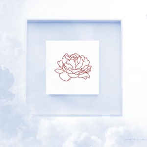 Flower Line Art Machine Embroidery Design, Hand-drawn Plant Embroidery ...