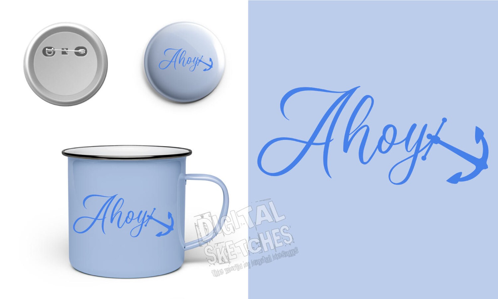 Ahoy Svg Anchor SVG Anchor Pattern Sea Cut File Sea Life | Etsy