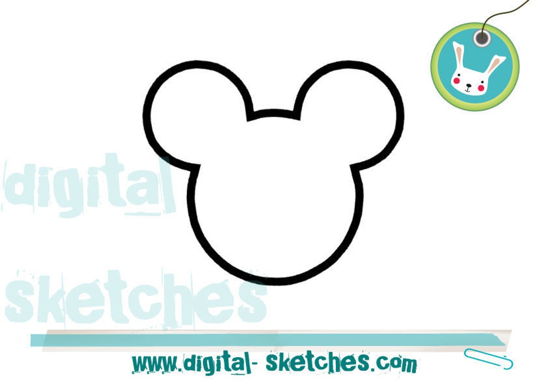 Mouse Applique Design, Mouse Style Head, Mouse Style Machine Embroidery ...