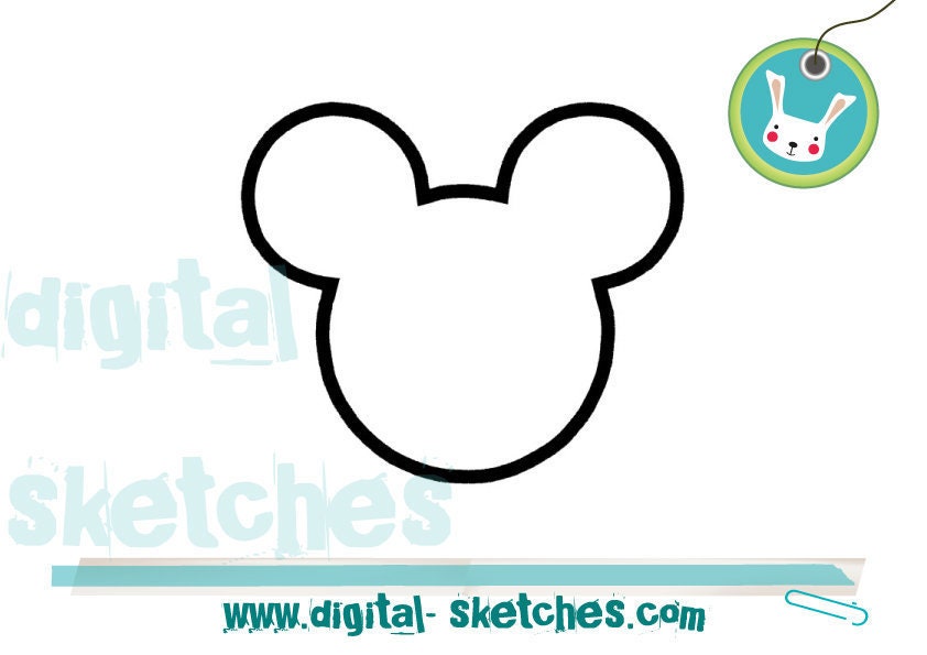 Mouse Applique Design Mouse Style Head Mouse Style Machine - Etsy