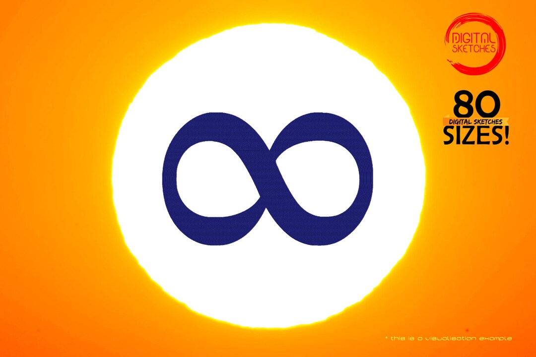 Infinity Symbol Embroidery Design, Loop Symbol Embroidery Pattern ...