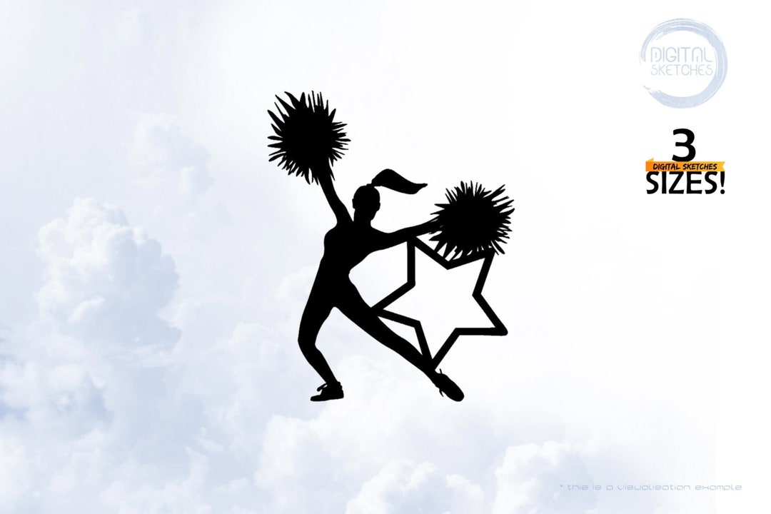 Cheer Embroidery Design Cheerleading Embroidery Cheerleader - Etsy