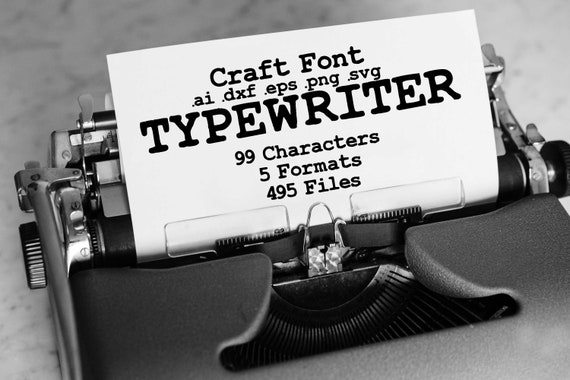 Typewriter SVG Craft Font Typing Machine SVG Font Svg Font - Etsy