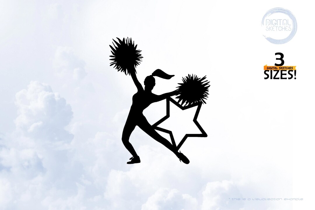 Cheer Embroidery Design, Cheerleading Embroidery, Cheerleader Sport ...