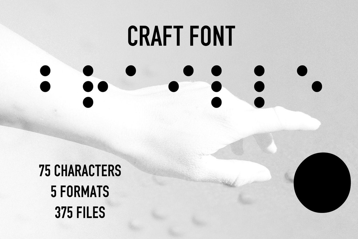 Braille Craft Font Tactile Alphabet Craft Font Braille Font - Etsy