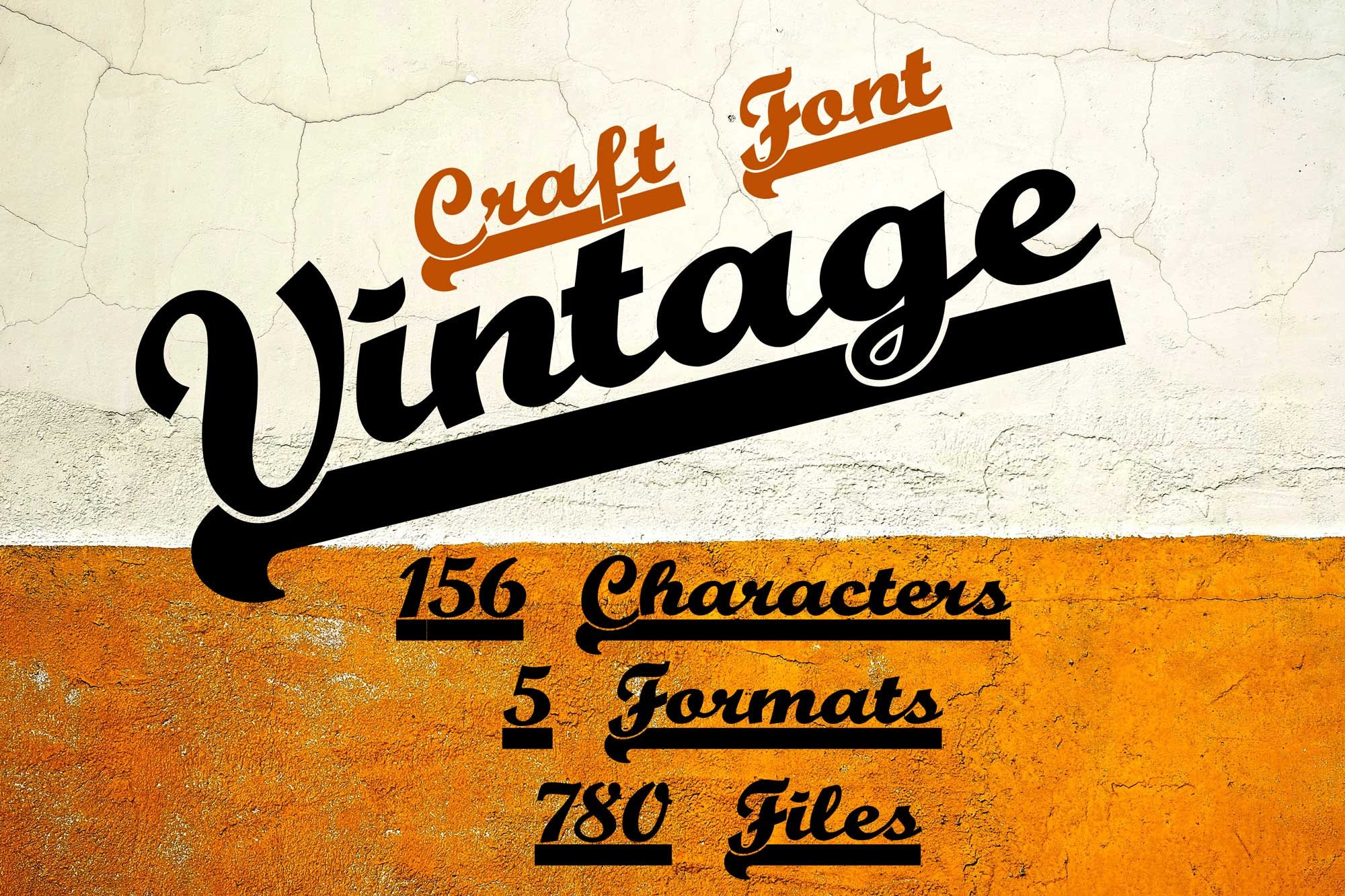 Vintage Craft Font Retro Svg Font Old School Craft Font Old | Etsy