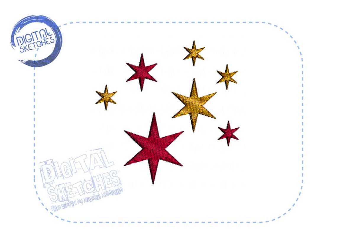 Star Stars Machine Embroidery Design Instant Download - Etsy