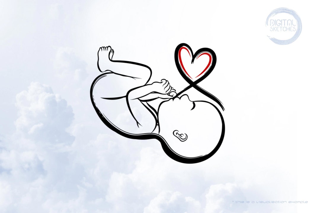 Baby SVG File, Pregnancy SVG Design, Beautiful Drawing Art for Cricut ...