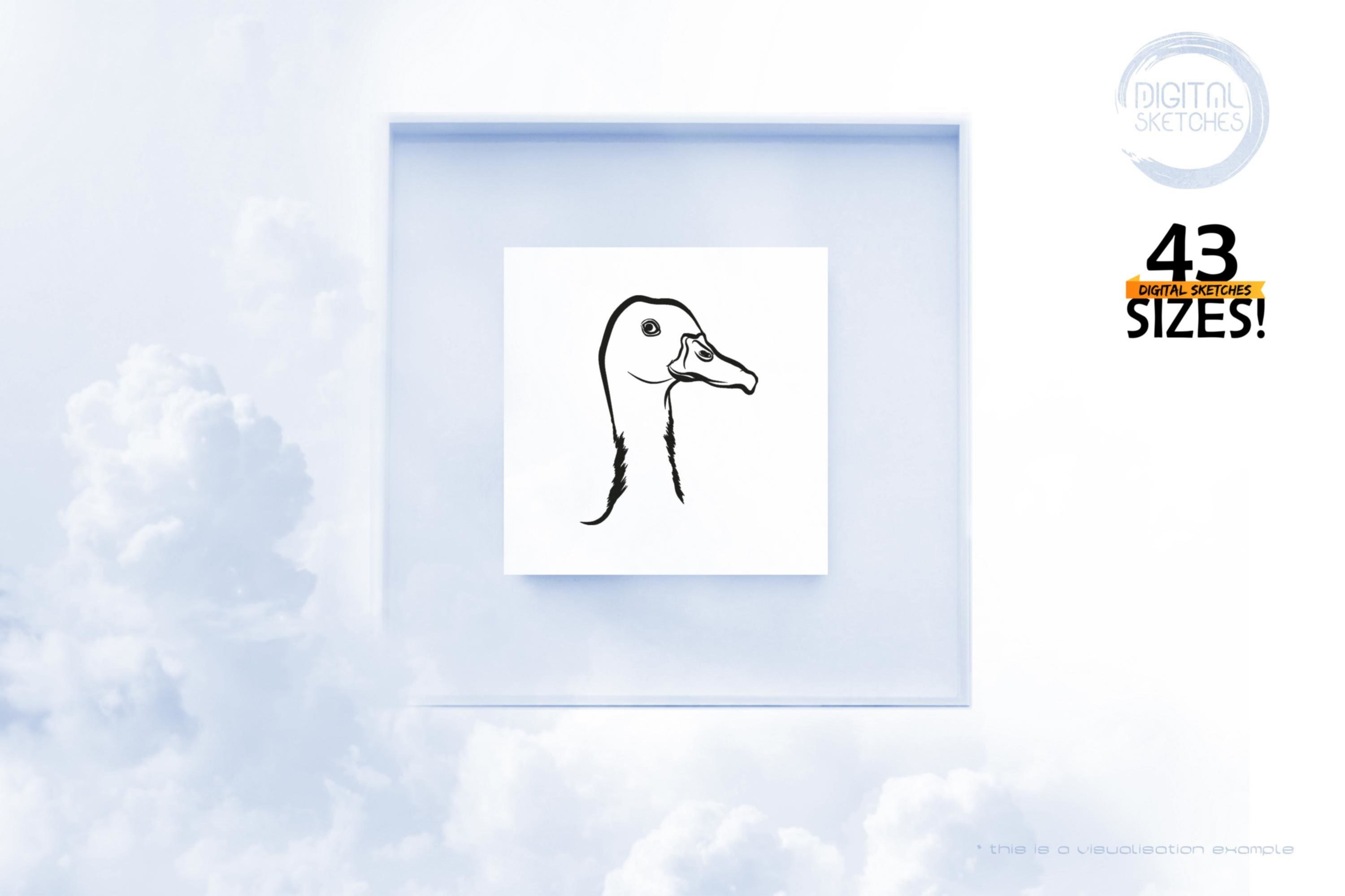 Duck Embroidery Design Fresh Water Bird Embroidery File - Etsy