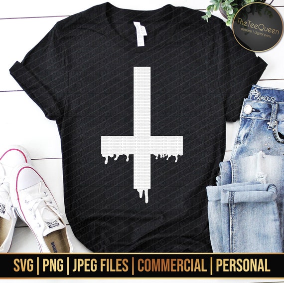 Digital Download Inverted Cross SVG Png Jpeg Files Pastel - Etsy