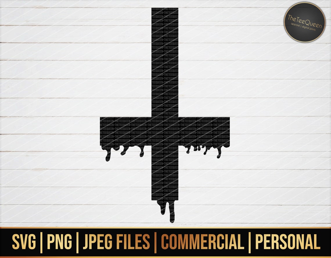 Digital Download Inverted Cross SVG Png Jpeg Files Pastel - Etsy