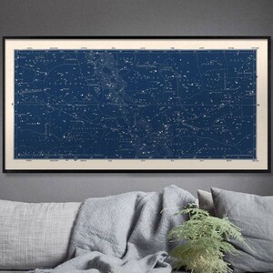 Framed Star Map Print Framed Constellation Map Star Map | Etsy