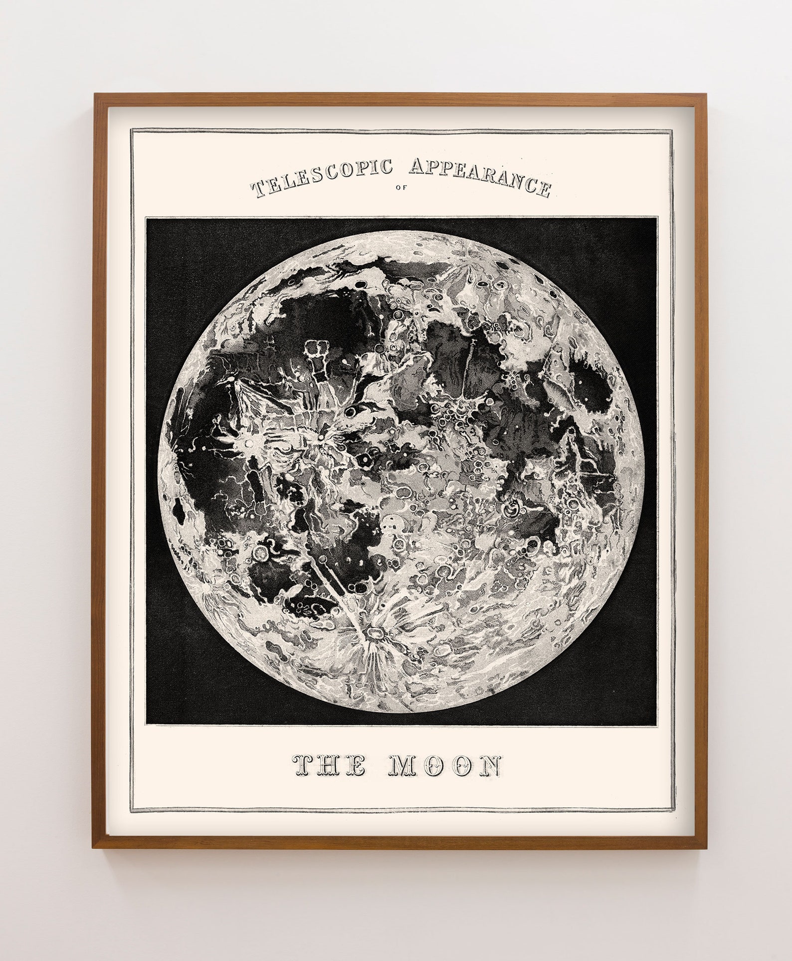 Vintage Moon Print Decor, Moon Phases Print Astronomy Poster, Moon Art ...