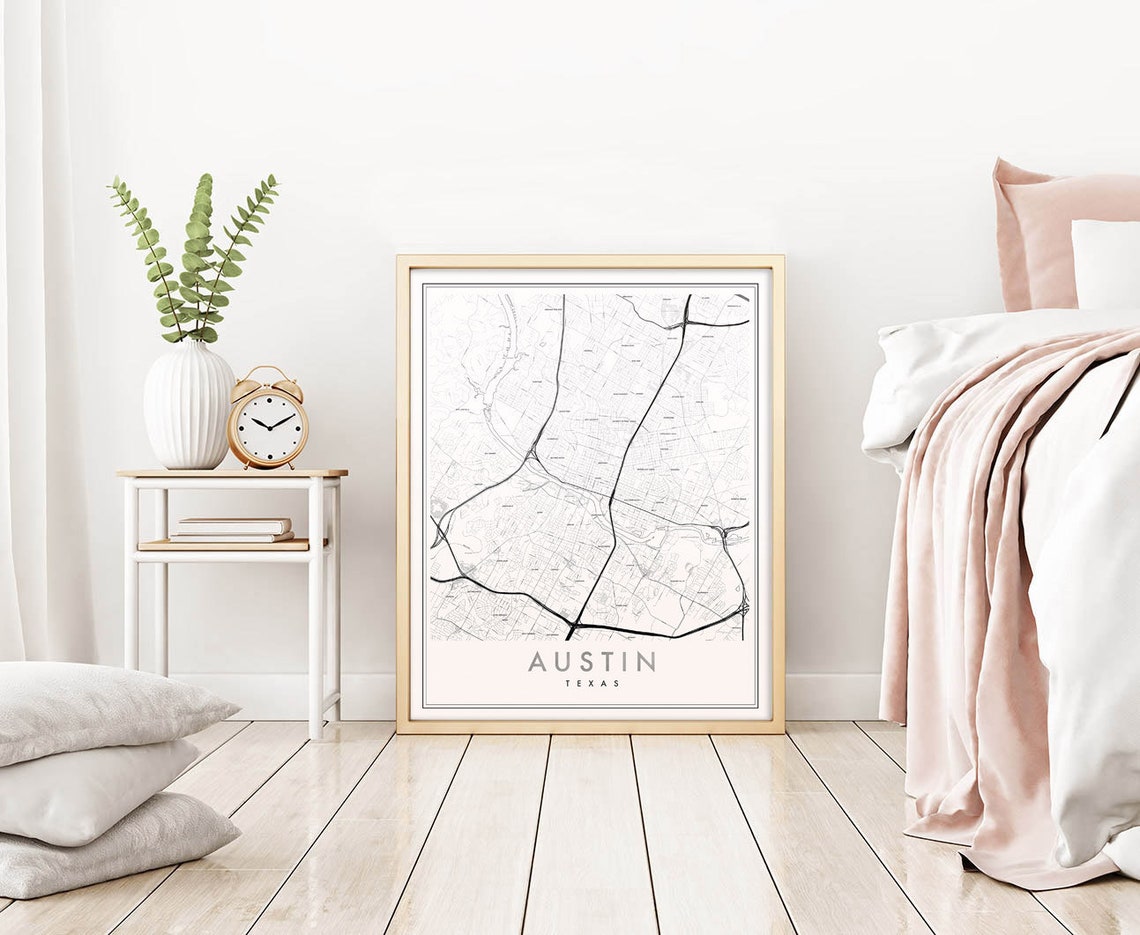 Austin Map Print Austin Map Poster City Map Print Austin - Etsy