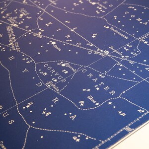 Star Map Print Blue Star Map Southern Constellations Chart - Etsy