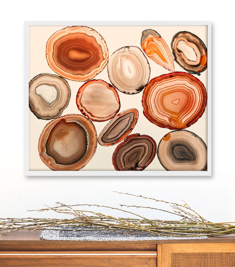 Geode Print Agate Art Agate Slice Rock Art Mineral Slice - Etsy