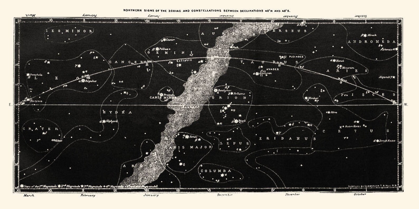 Star Map Print Set Constellation Map Set of 2 Prints Vintage - Etsy