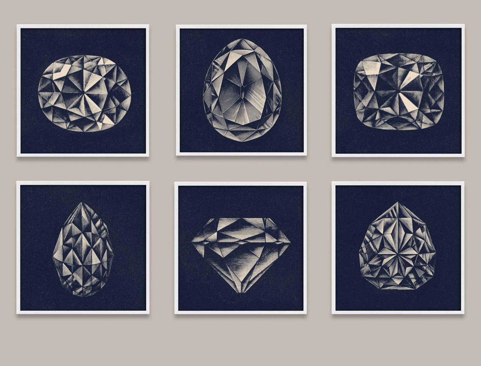 Diamond Art Print, Jewel Wall Art, Gem Art, Gem Art, Diamond Wall Art ...
