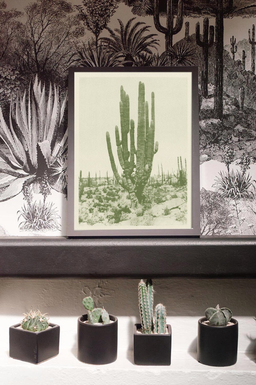 Cactus Art, Cactus Print, Cactus Poster, Cactus Wall Art, Succulent ...