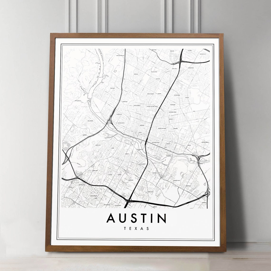 Austin Map Print Austin Map Poster City Map Print Austin - Etsy