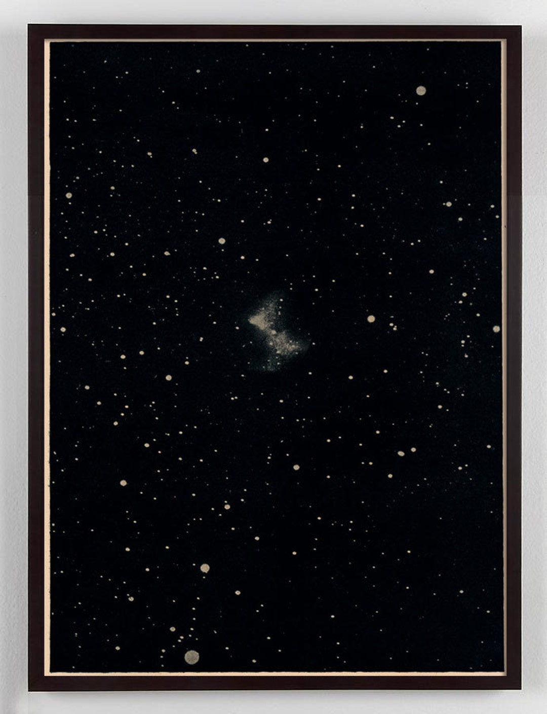 Sky Print Stars Night Constellation Stars Art Antique Print in Black ...