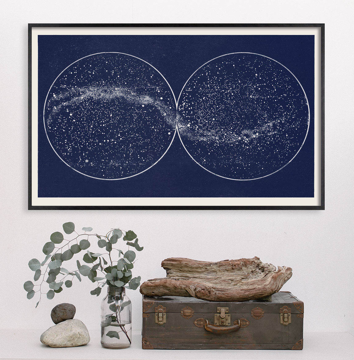 Space Art Celestial Star Chart Constellation Wall Print, Star Map ...