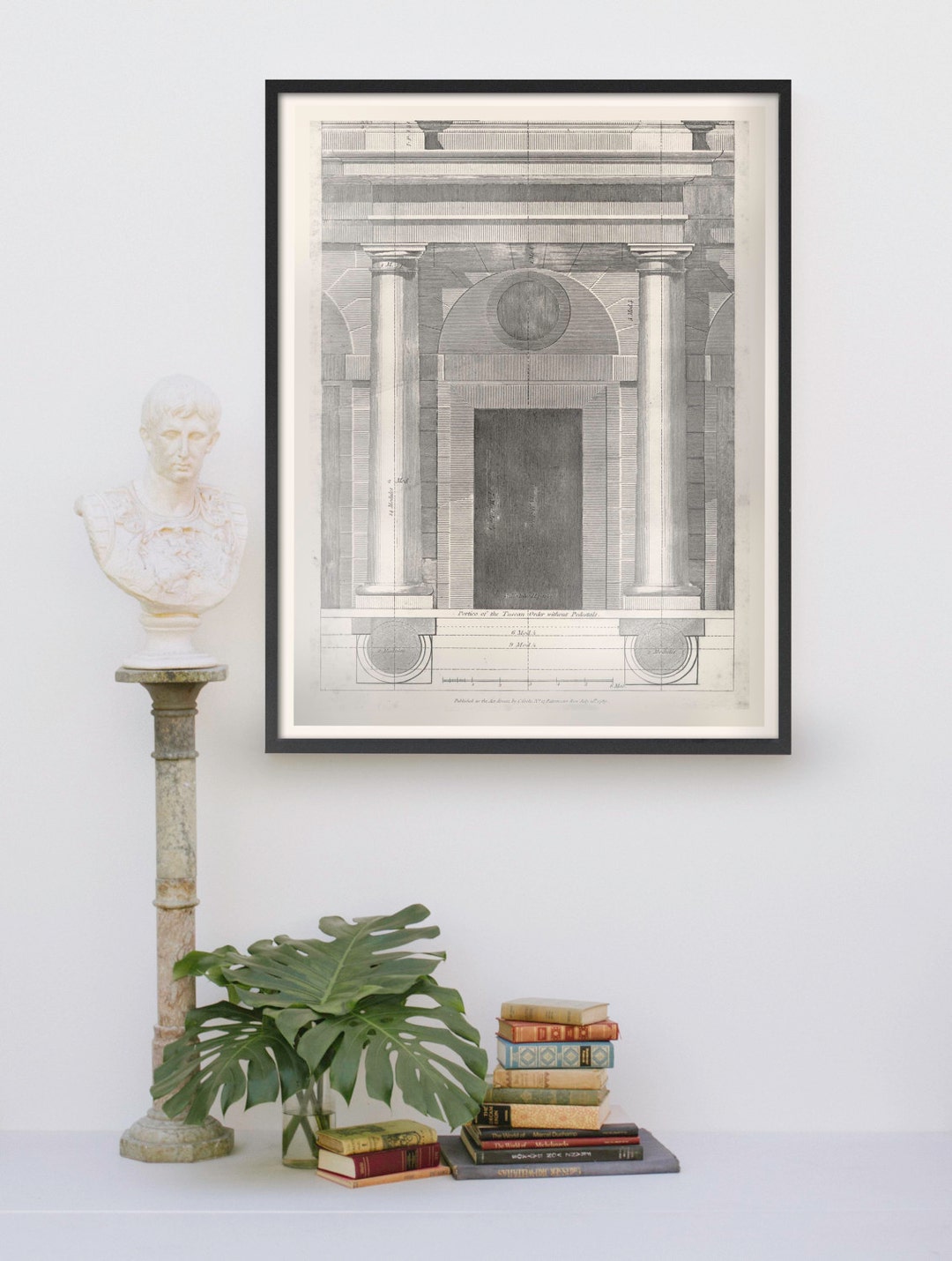 Neo-classical Wall Art, Architectural Column, Antiquity Greco-roman ...