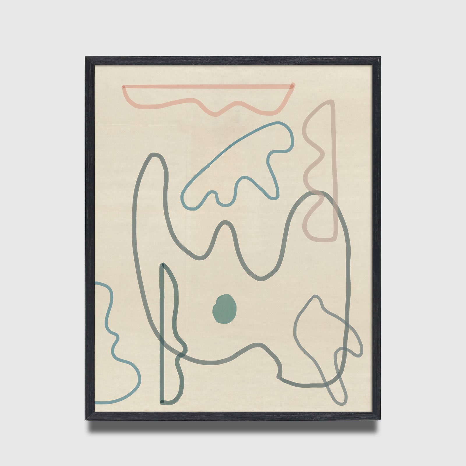 Minimal Abstract Line Drawing Pastel Colorful Modern Abstract | Etsy