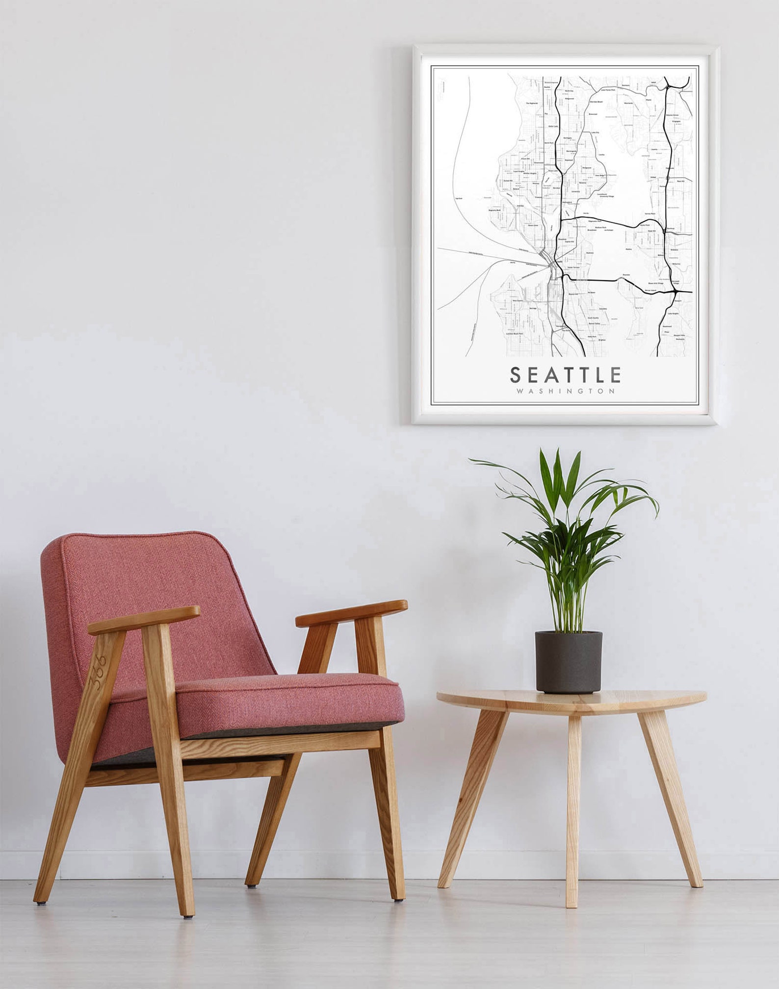 Seattle Map Print Seattle Map Poster City Map Print Seattle - Etsy