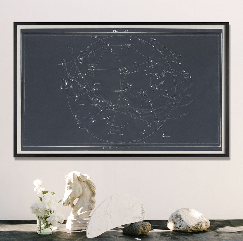 Minimal Star Map Print, Constellations Chart Print, Constellation ...